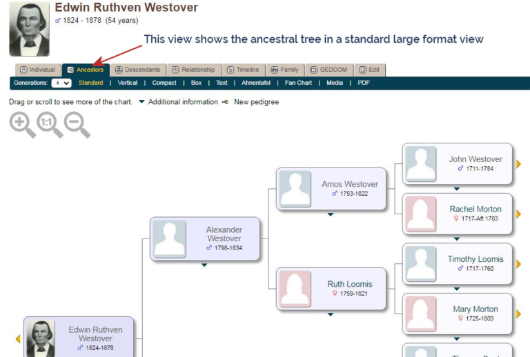 Family Tree Use and Contribution - Westover Family History